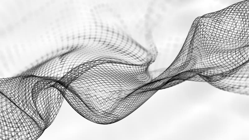 3d Illustration of Abstract Wave Structure Scientific Background Stock ...