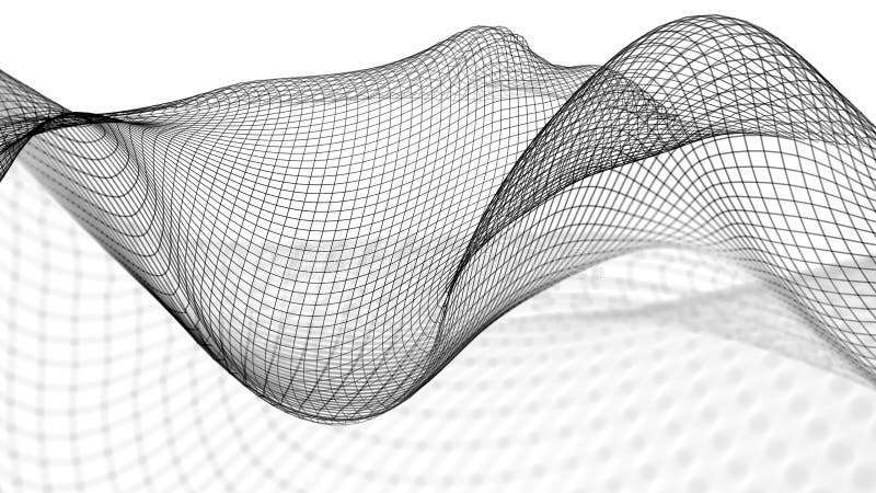 3d Illustration of Abstract Wave Structure Scientific Background Stock ...
