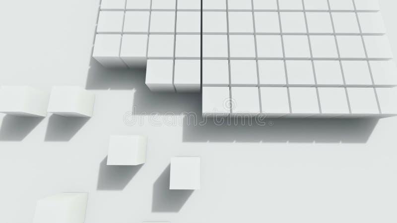 Abstract White Cubes stock illustration. Illustration of tile - 216489962