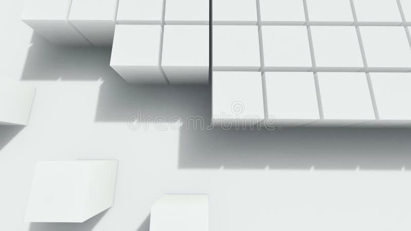Abstract White Cubes stock illustration. Illustration of backdrop ...