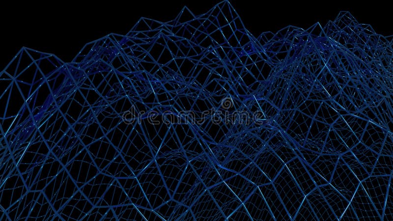 Abstract Wireframe Structure Using As Modern Science Fiction Background ...