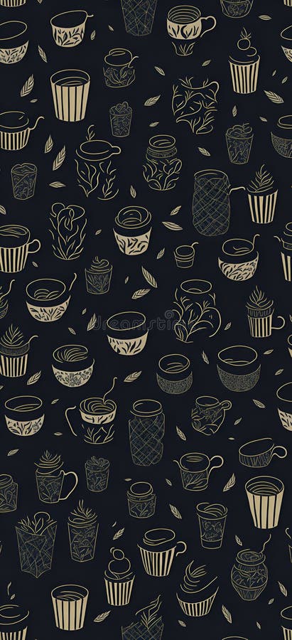 A Bunch of Cups that are on a Table Created with Generative AI ...