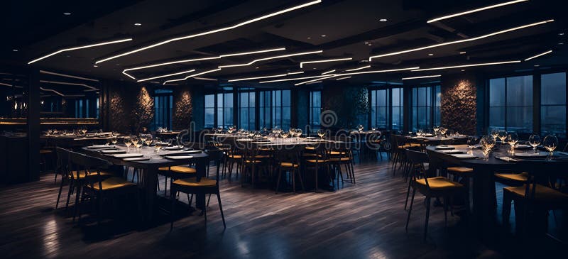 Ai Generated a Candlelit Dining Room with a View of the Night Sky ...