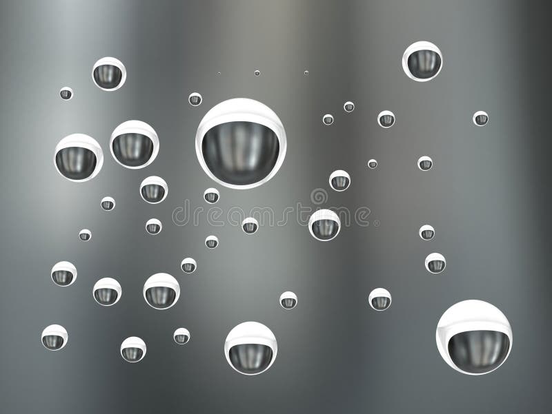 3D Illustration, Air Bubbles in Water. Stock Illustration ...