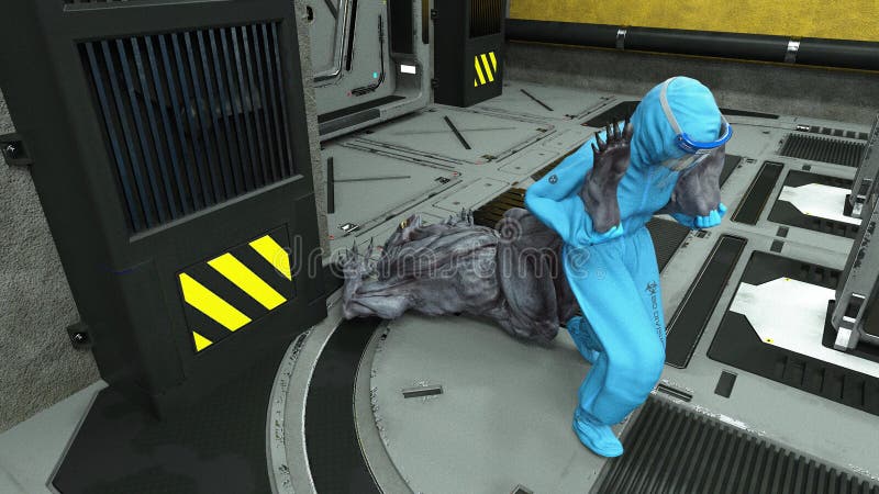 3D-illustration of an Alien Biologic Laboratory Stock Illustration ...