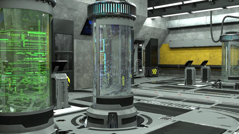3D-illustration of an Alien Biologic Laboratory Stock Illustration ...