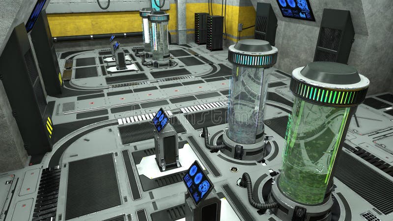 3D-illustration of an Alien Biologic Laboratory Stock Illustration ...