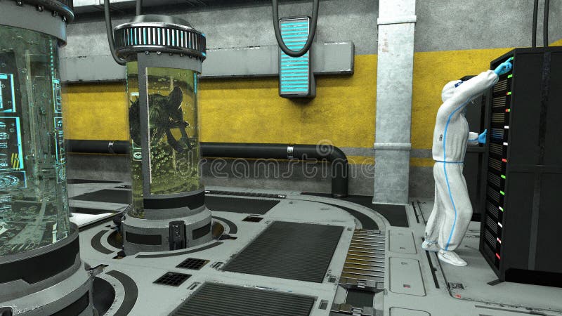 3D-illustration of an Alien Biologic Laboratory Stock Illustration ...