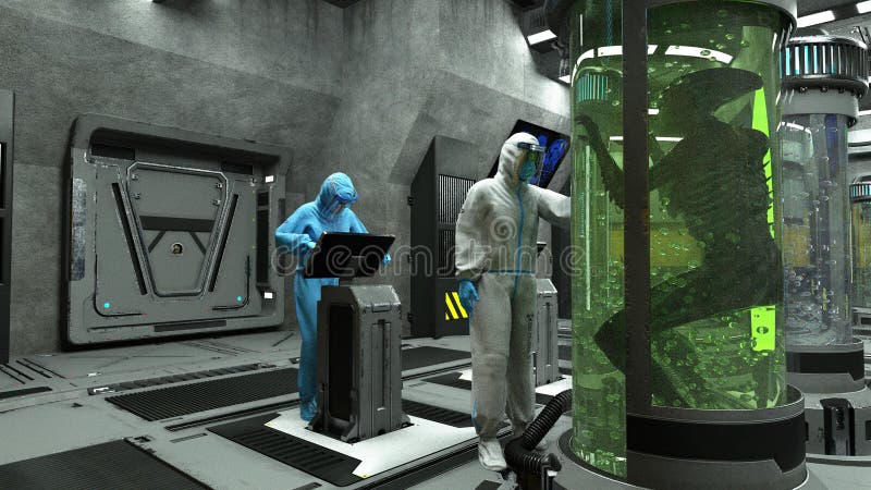 3D-illustration of an Alien Biologic Laboratory Stock Illustration ...