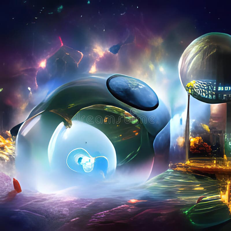 Illustration - Alien Sci-fi City Stock Illustration - Illustration of ...