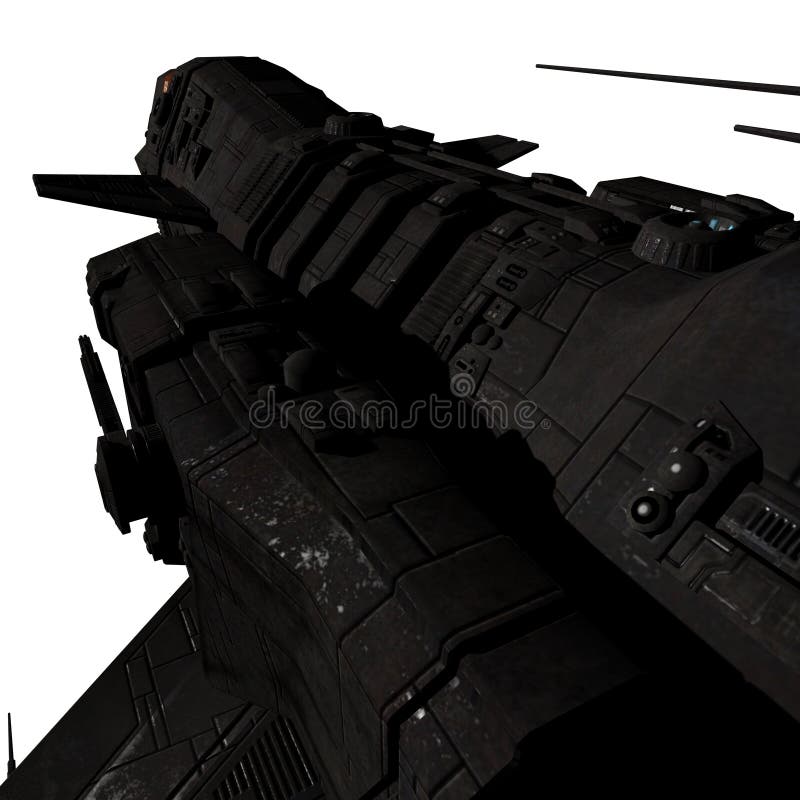3D-illustration of an Alien Starship Stock Illustration - Illustration ...