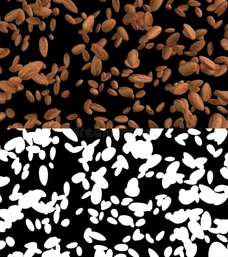 3D Illustration of a Almond Flow with Alpha Layer Stock Illustration ...