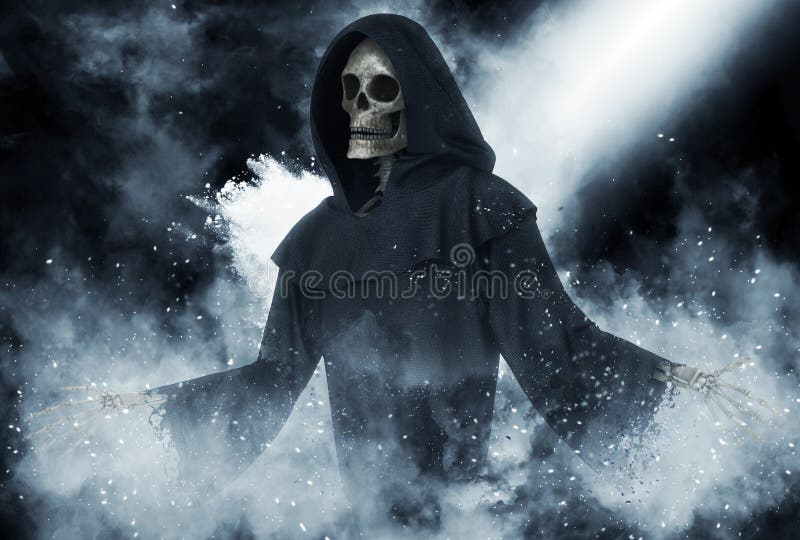 Angel of Death on Abstract Fantasy Background 3d Illustration Stock ...