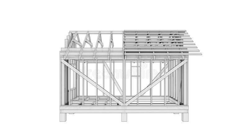 3d Illustration of the Animated Build of the Small Home Stock Video ...