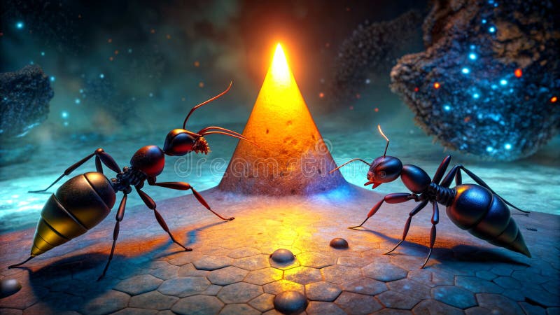 3d Illustration of an Ant in the Cave. 3d Rendering Generative AI Stock ...