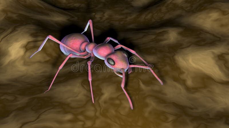 3D Illustration of an Ant, Displaying Its Intricate Body Structure and ...