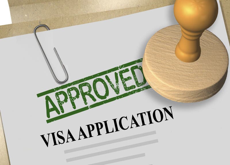 VISA APPLICATION concept stock illustration. Illustration of document ...