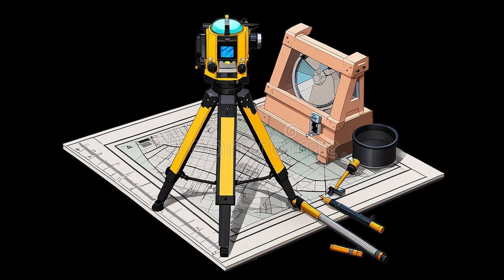 Vintage Surveying Equipment Setup Stock Illustrations – 17 Vintage ...