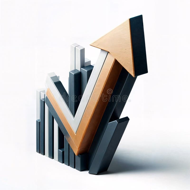 3d Illustration of Arrow Symbolizing Growth Stock Illustration ...