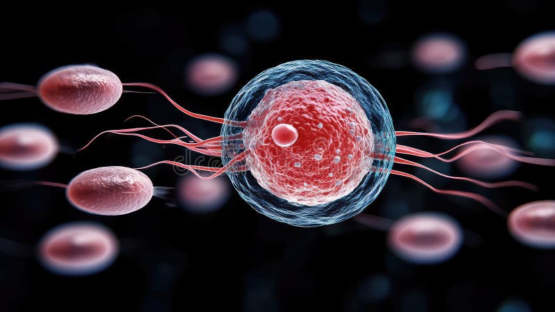 3D Illustration of Artificial Insemination or in Vitro Fertilization ...