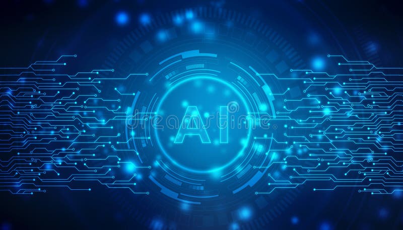 2d Illustration of Artificial Intelligence AI Concept, Technology ...