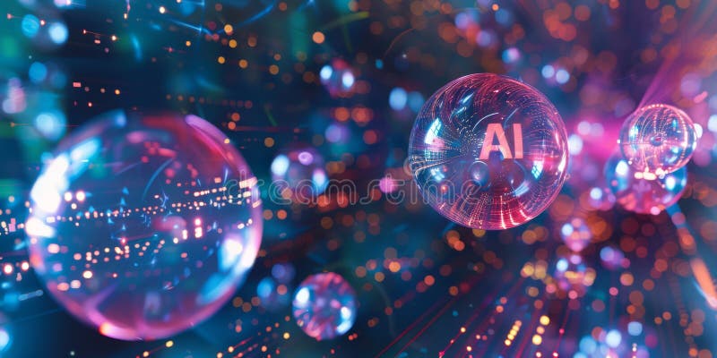 3d Illustration for Artificial Intelligence Concept.Digital ...