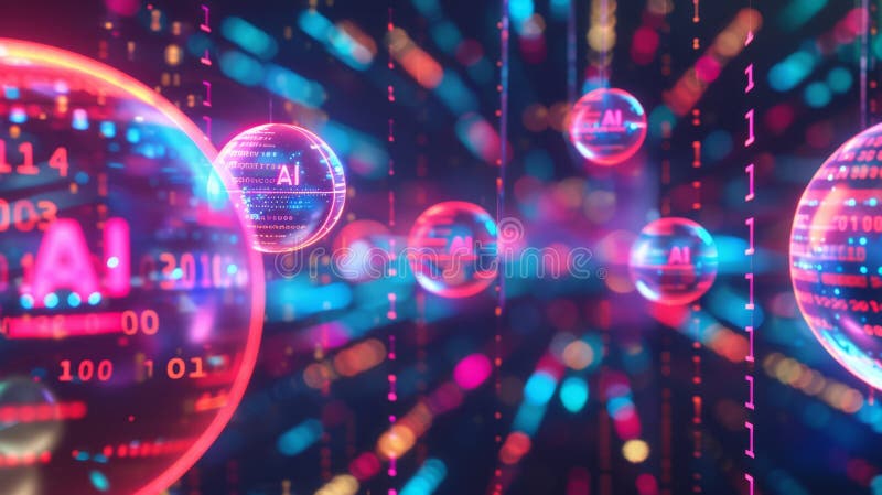 3d Illustration for Artificial Intelligence Concept.Digital ...