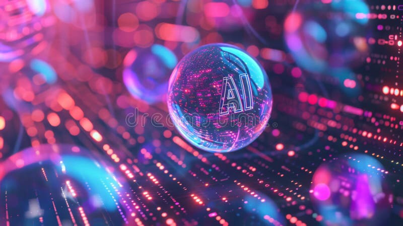 3d Illustration for Artificial Intelligence Concept.Digital ...