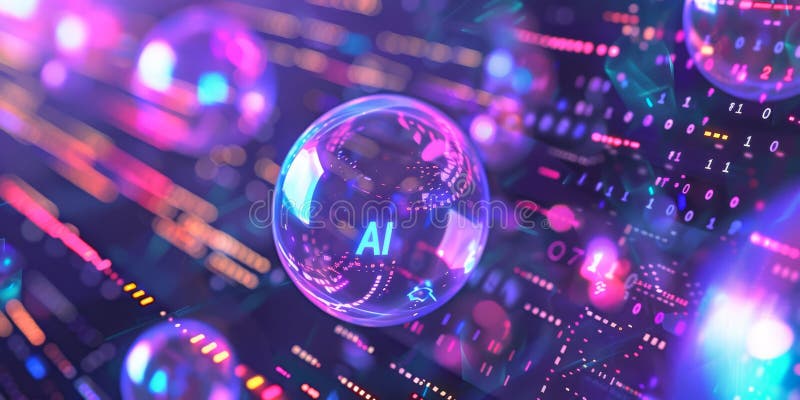 3d Illustration for Artificial Intelligence Concept.Digital ...