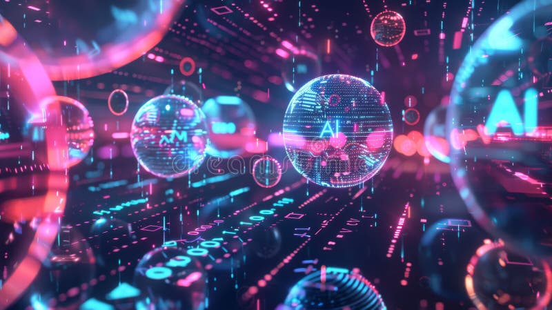 3d Illustration for Artificial Intelligence Concept.Digital ...