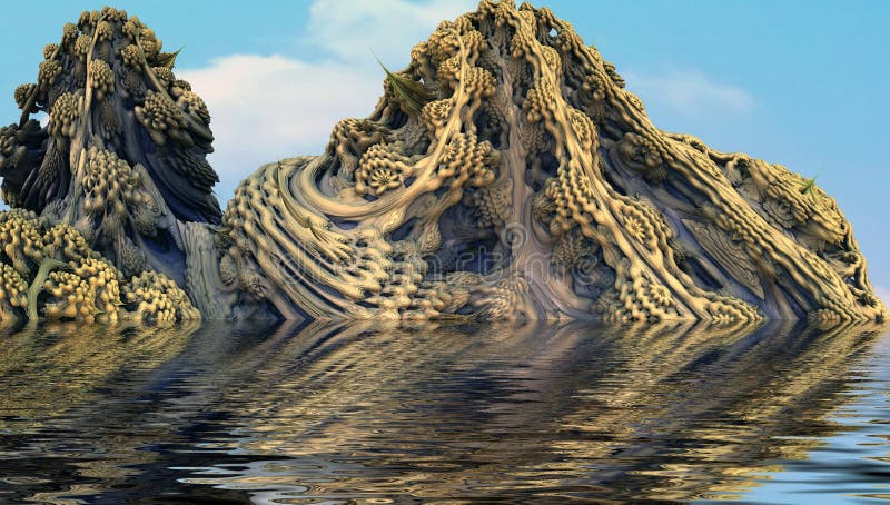 3D Illustration Artwork of Virtual Scenery Stock Illustration ...