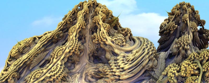 3D Illustration Artwork of Virtual Scenery Stock Illustration ...