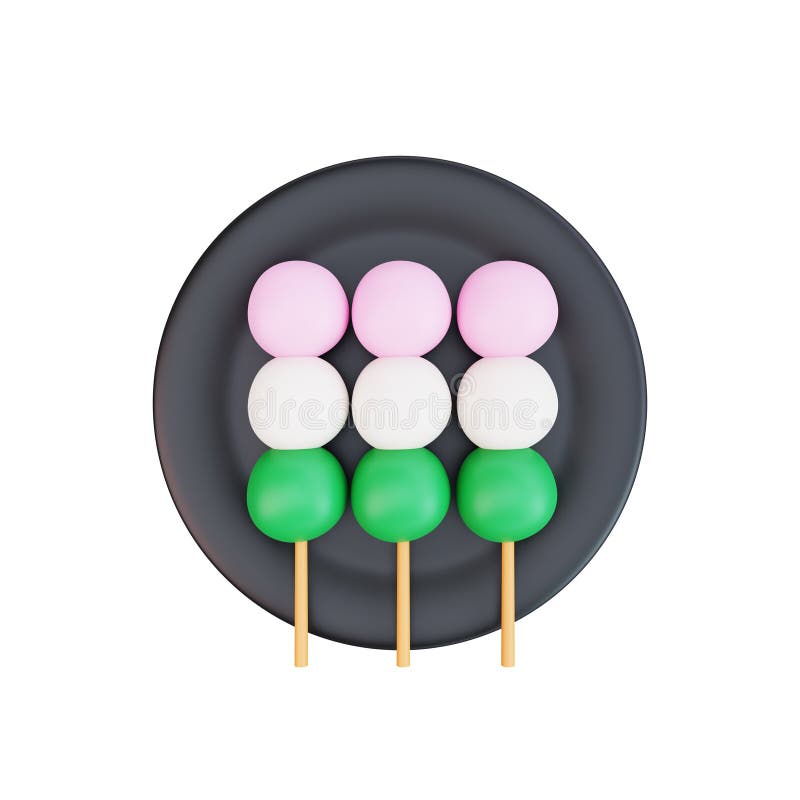 3d Illustration of Asian Food Dango,japanese Food Stock Image ...