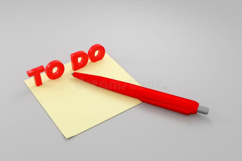 3D Illustration of Assorted School Supplies Blue Pencil and Yellow ...