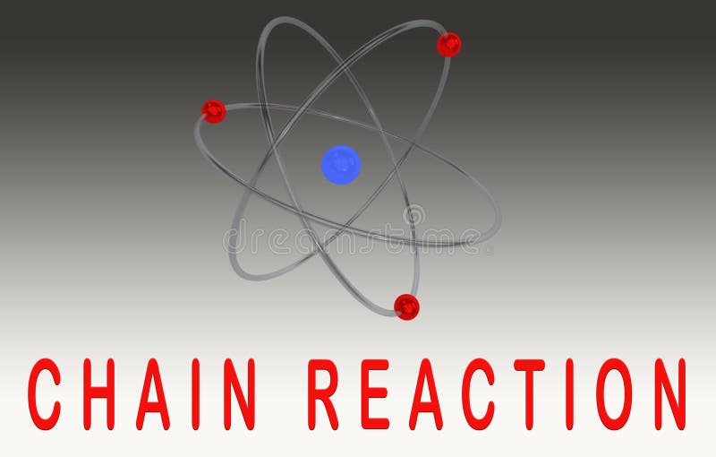 CHAIN REACTION concept stock illustration. Illustration of chain ...