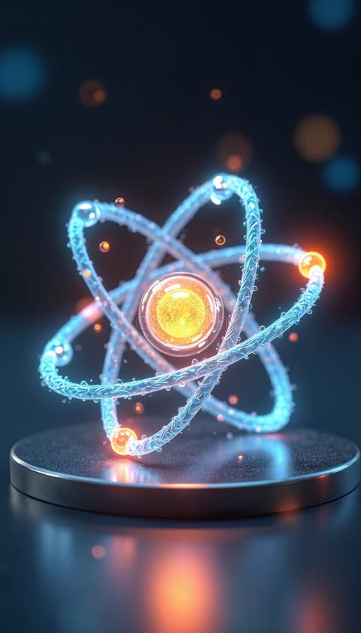 The atom quantum physics stock illustration. Illustration of physics - 267858021