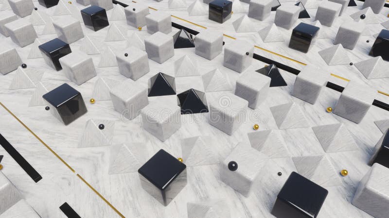 Abstract Difference Geometry with Patterns Style Stock Illustration ...