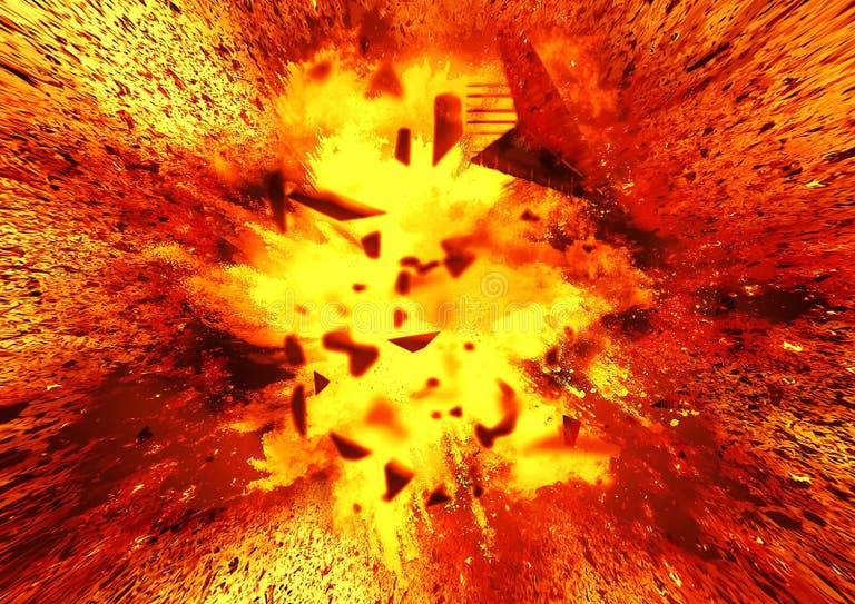 3d Illustration Background of Exploding Flames Stock Illustration ...