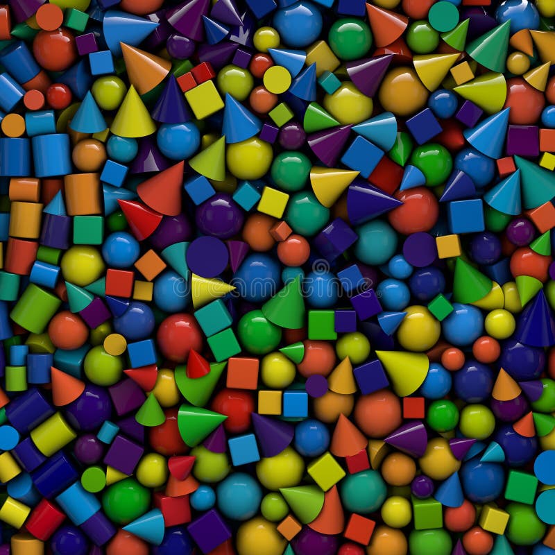 Shiny 3d shapes stock illustration. Illustration of texture - 24163353