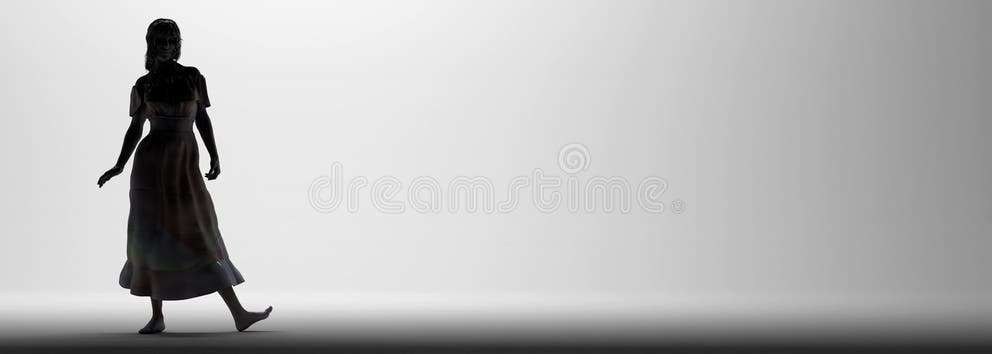 Backlit Model Posing in Studio Stock Illustration - Illustration of ...