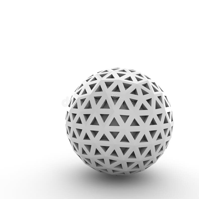 3d Illustration Basic Geometric Shapes Stock Illustration ...