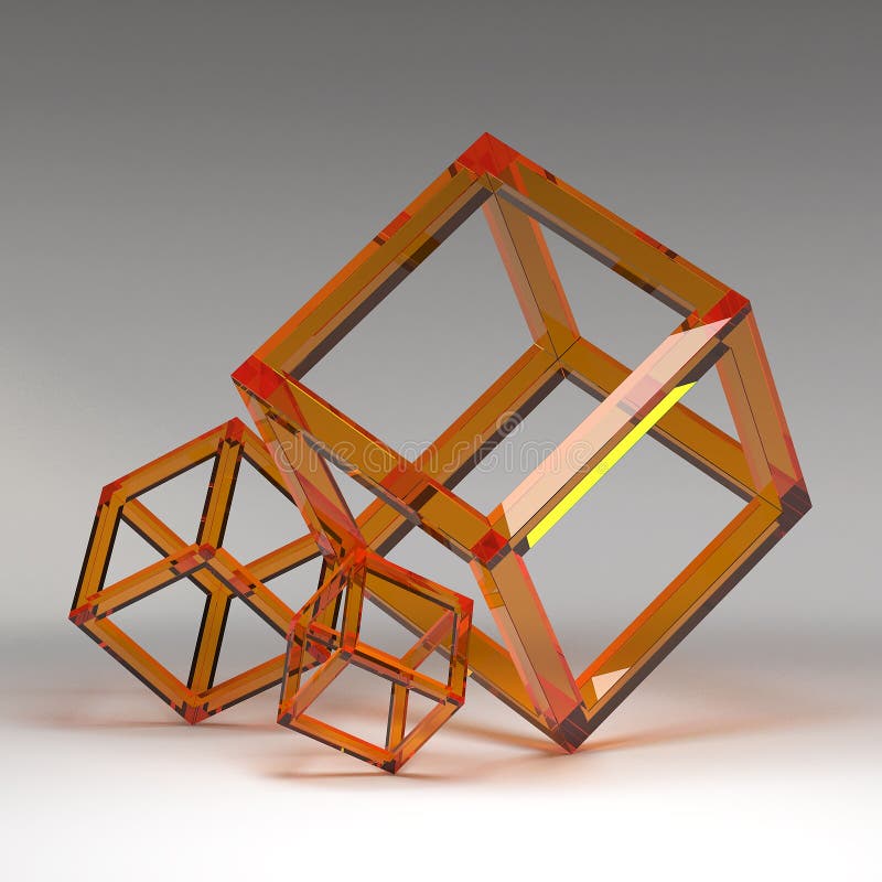 3d Illustration Basic Geometric Shapes Stock Illustration ...