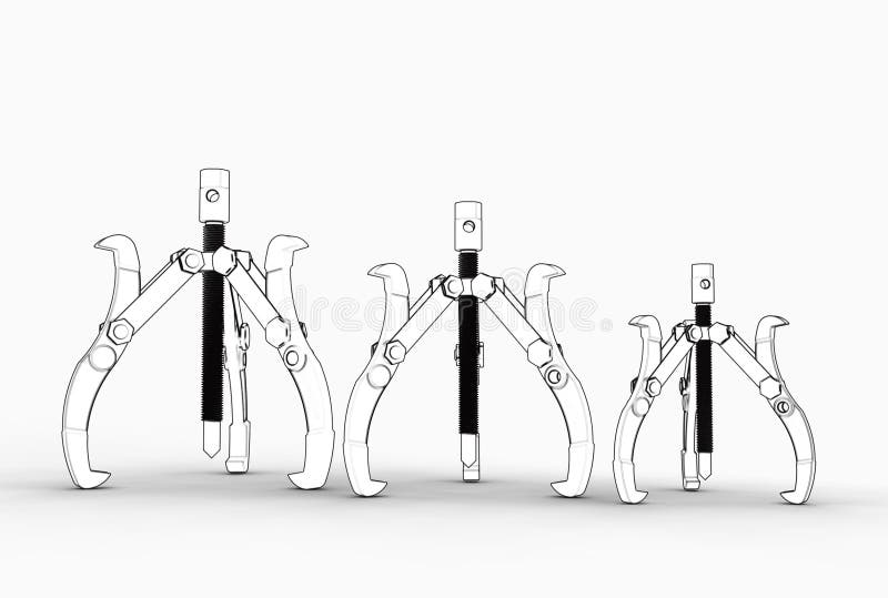 3d Illustration of Bearing Puller Stock Illustration - Illustration of ...