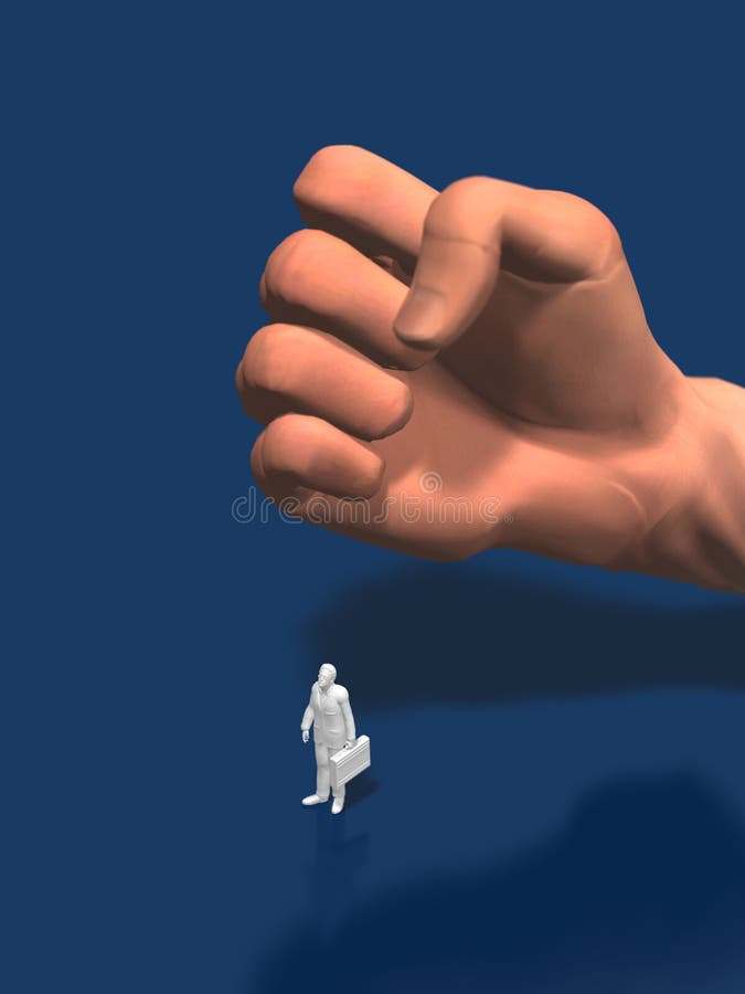 3D Illustration of Big Hands Stock Illustration - Illustration of ...