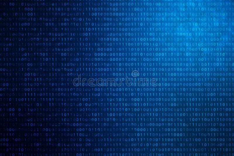 3d Illustration Binary Code On Blue Background Bytes Of Binary Code Concept Technology