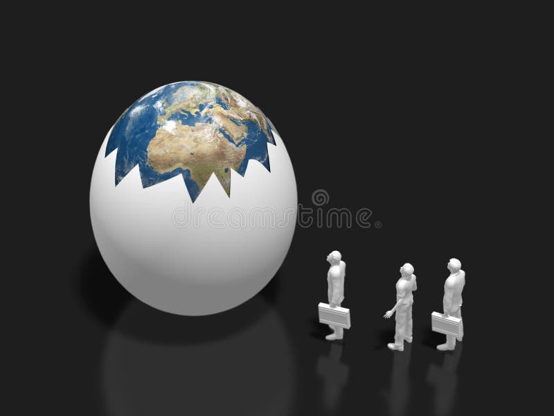 Birth of the Earth Planet, Symbolic Image Stock Illustration ...