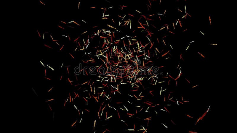 Black Background with Weird Red and White Sticks Stock Illustration ...