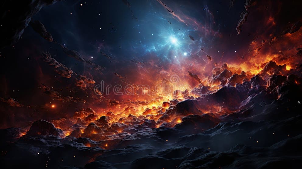 3D Illustration of Black Hole Absorbing Light in Deep Space Stock ...