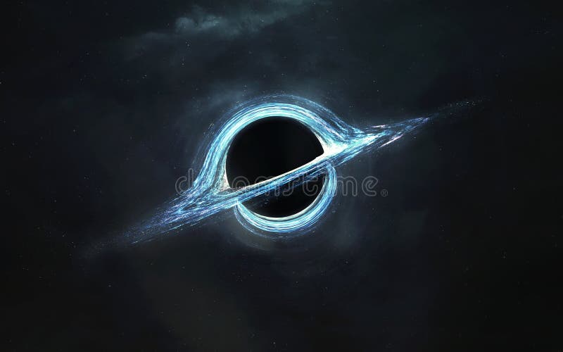 3D Illustration of Black Hole Absorbing Light in Deep Space. 5K ...