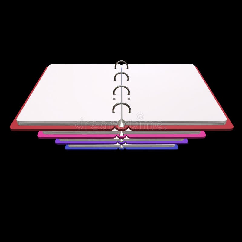 3d Illustration of Blank Notepad Stock Illustration - Illustration of ...